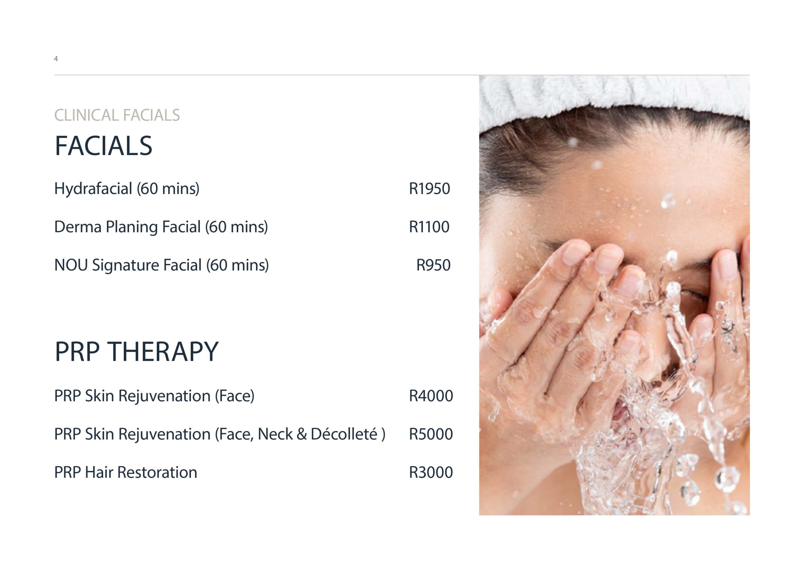 Pricing – NOU SKIN